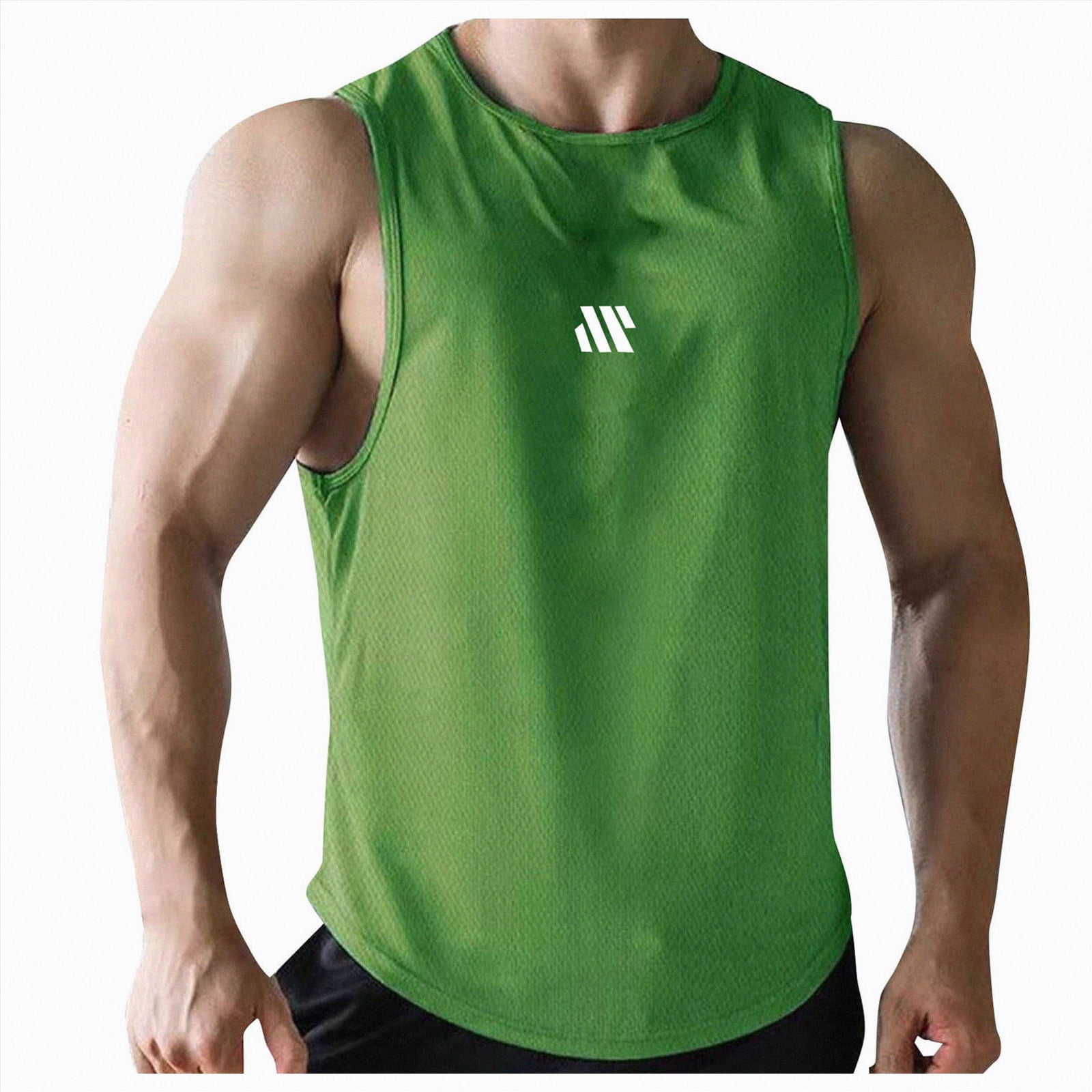 Ccpelsie Mens Fitness Tank Tops Gym Workout Stringer Shirts Breathable ...