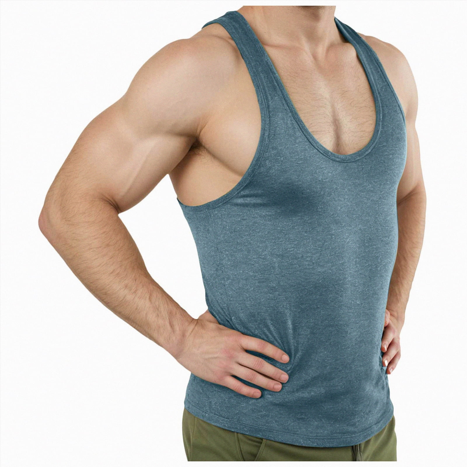 Ccpelsie Mens Gym Tank Tops Bodybuilding Stringer Workout Shirts ...