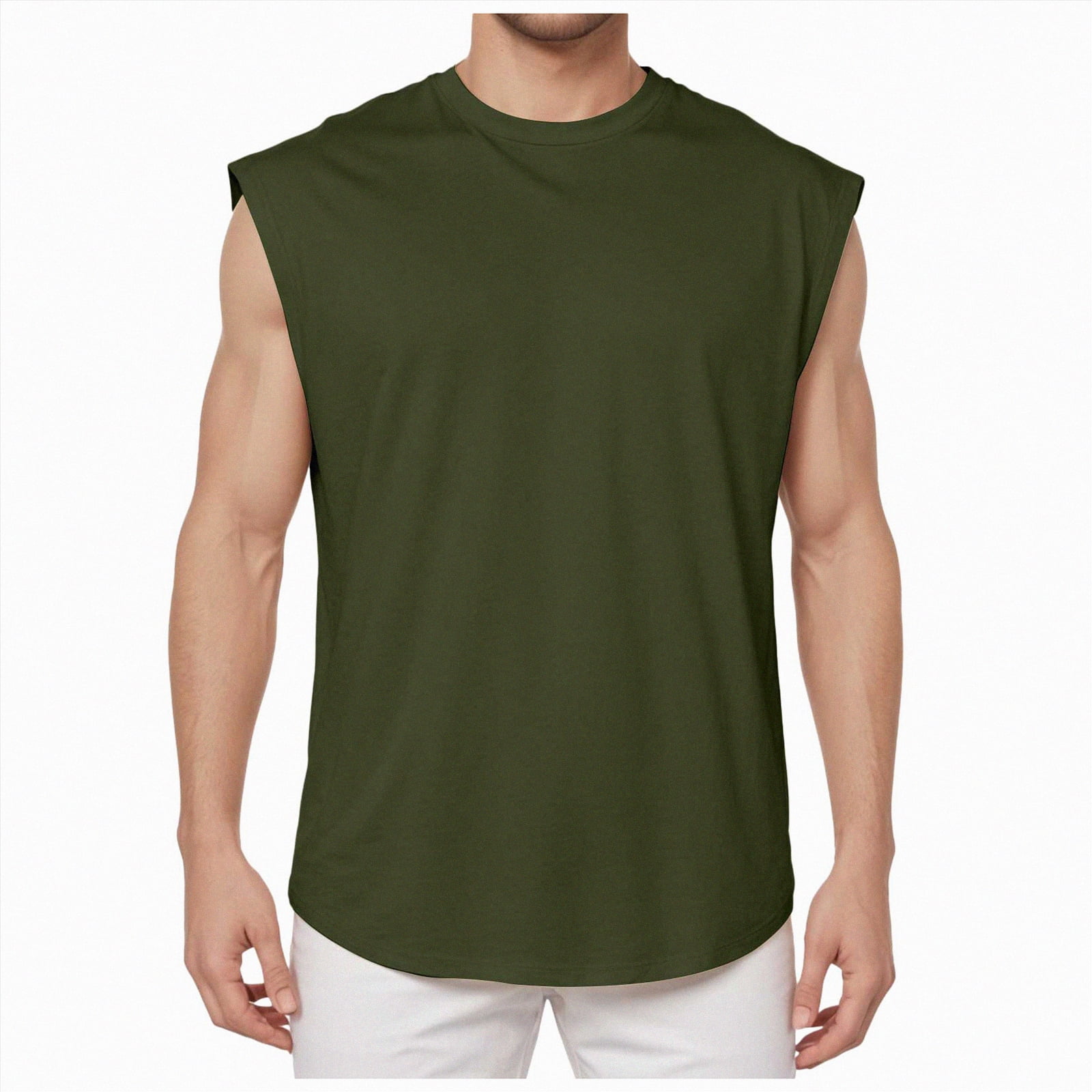 Ccpelsie Mens Running Tank Tops Athletic Sleeveless Workout Gym ...