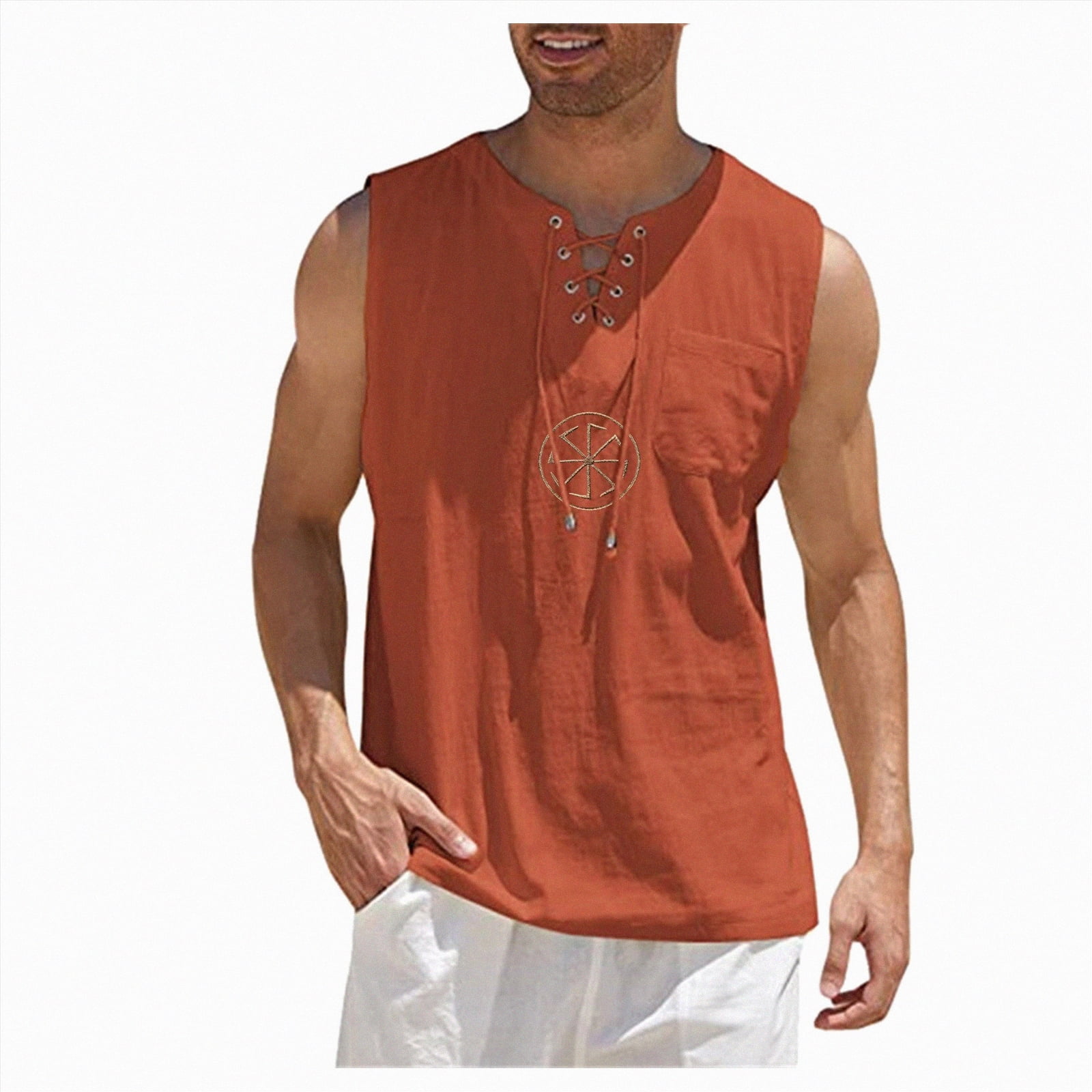 Ccpelsie Mens Vacation Sleeveless Shirts Summer Beach Tank Top Soft ...