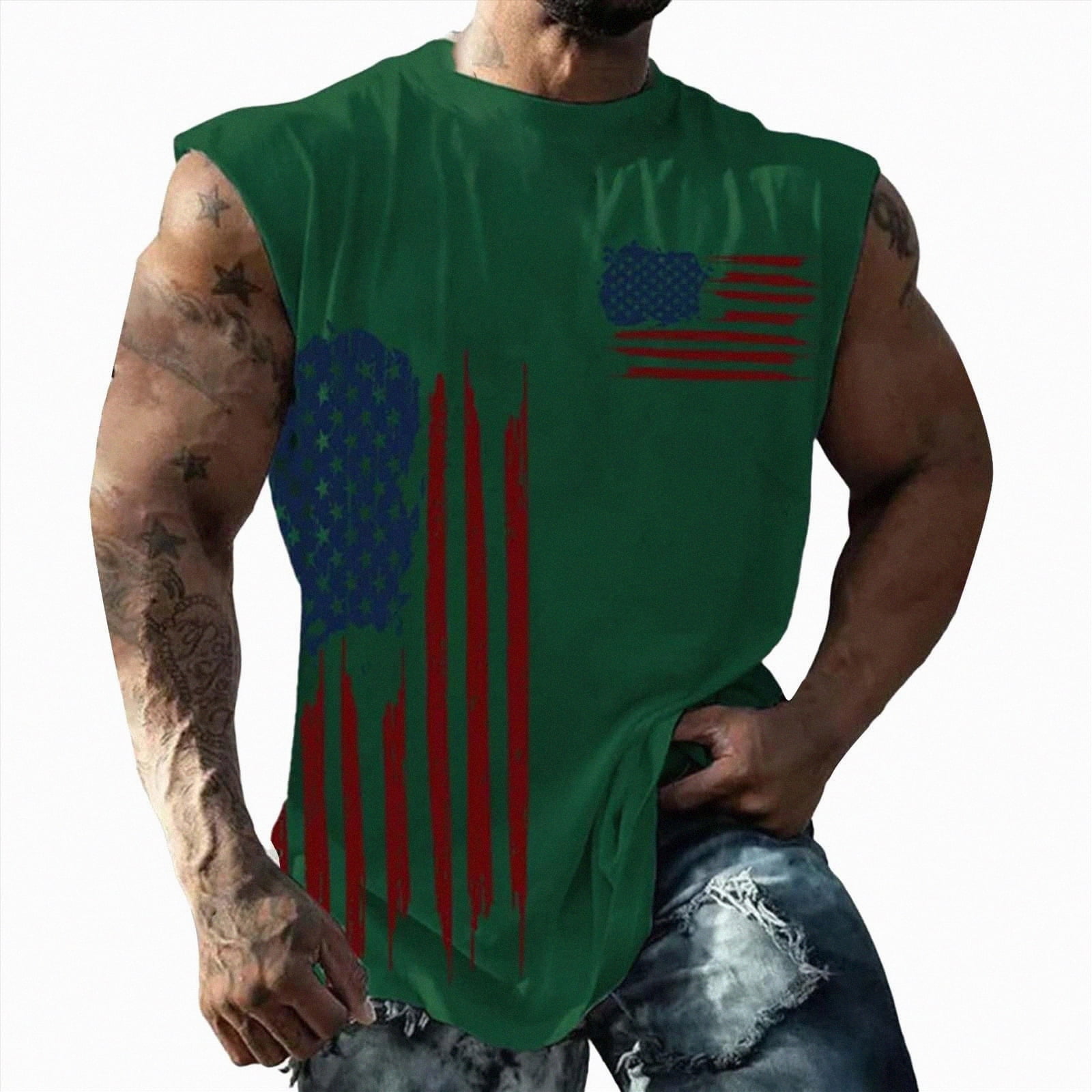 Ccpelsie Mens Workout Stringer Tank Tops Gym Bodybuilding Shirts ...