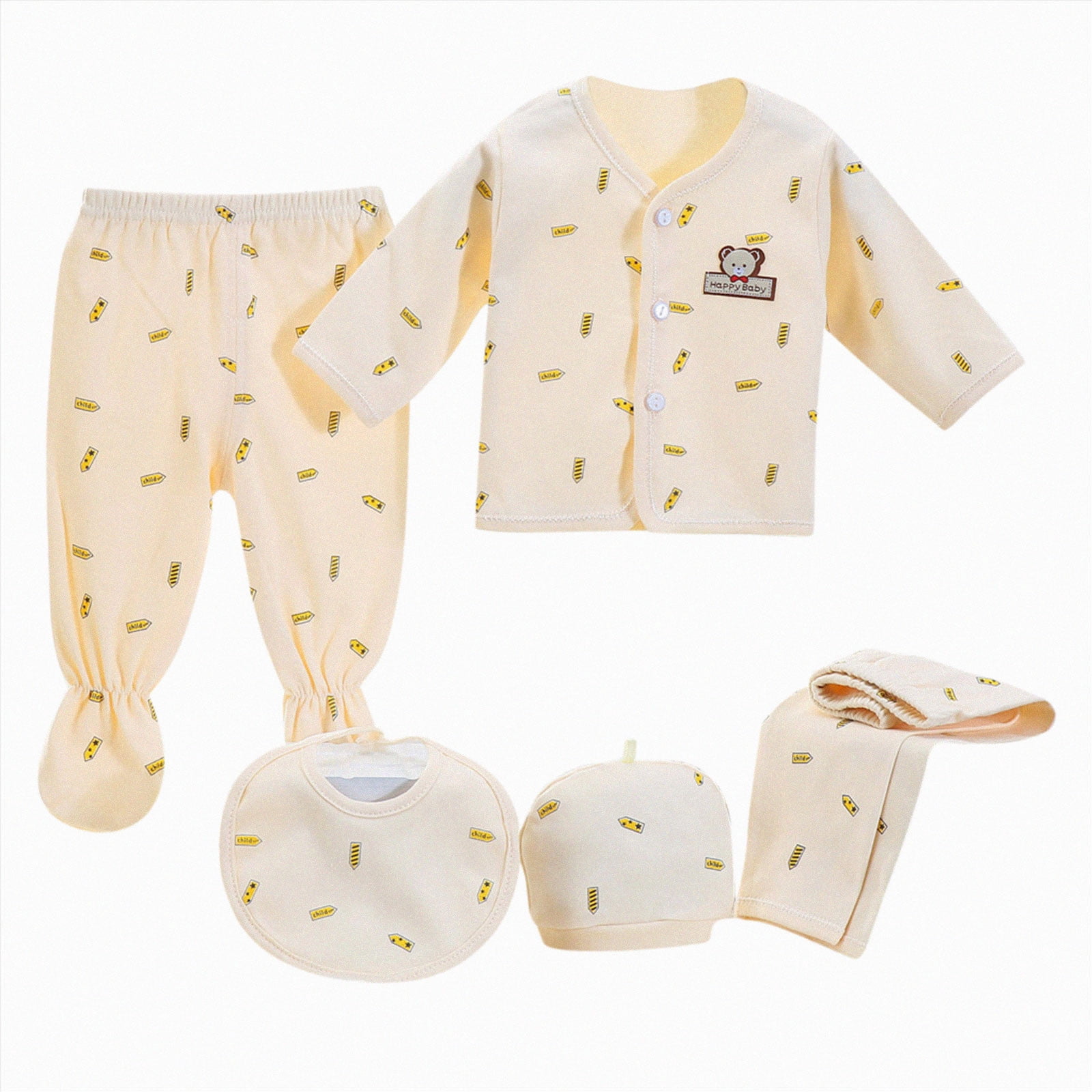 Ccpelsie Newborn Baby Boys Girls Cartoon Long Sleeve Tops Baby Daily ...