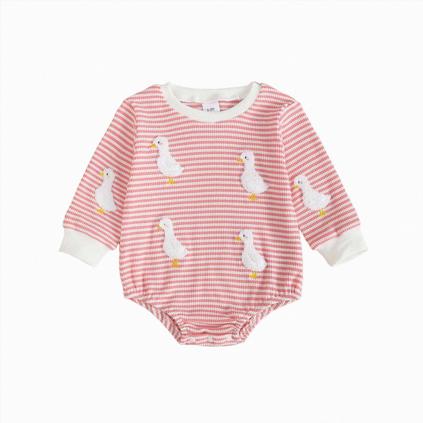 Ccpelsie Newborn Baby Girl Winter Clothes Ruffle Ribbed Knit Romper One ...