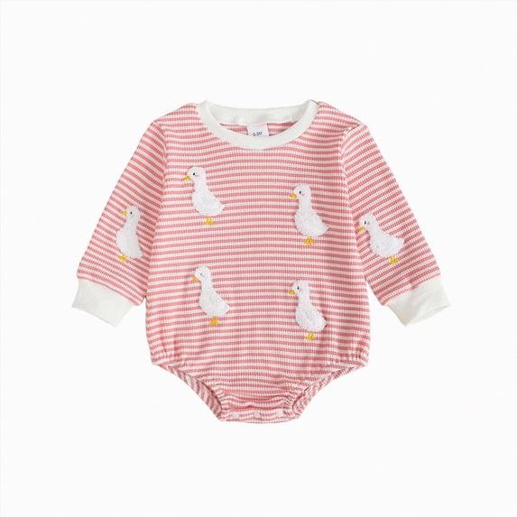 Ccpelsie Newborn Baby Girl Winter Clothes Ruffle Ribbed Knit Romper One ...