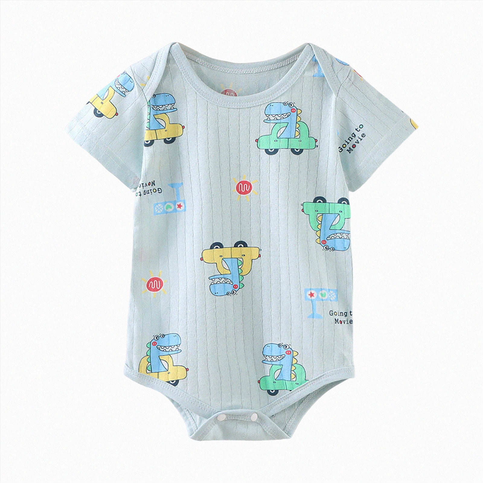 Ccpelsie Newborn Baby Short Sleeve Bodysuit Cotton One-Piece Baby Boy ...