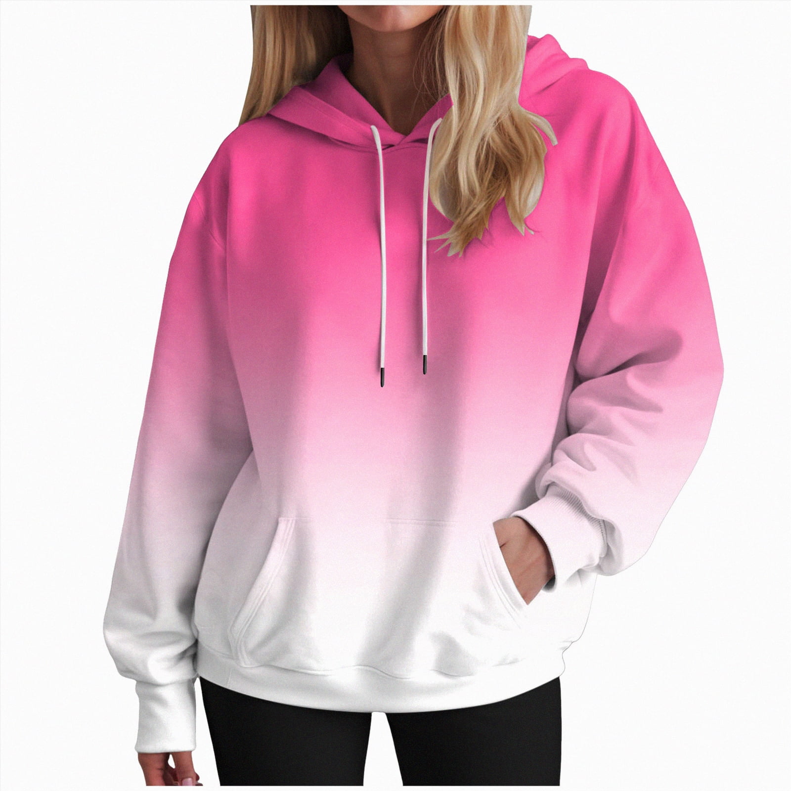 Ccpelsie Oversized Hoodies For Women Gradient Sweatshirts Baggy ...