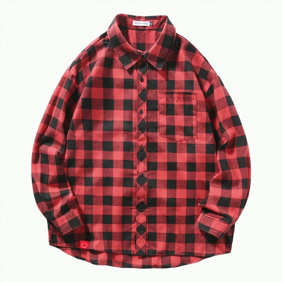 Ccpelsie Plaid Mens Flannel Shirts Long Sleeve Shirts for Men Casual ...
