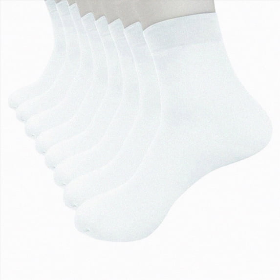 Ccpelsie Soft Cotton Solid Color Socks for Women Breathable Crew Socks ...