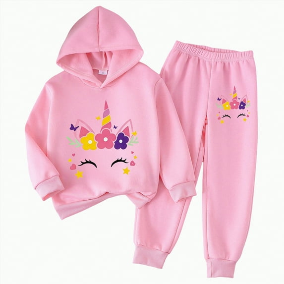 Ccpelsie Soft Girls Athleisure Set Stylish Hooded Top and Jogger ...