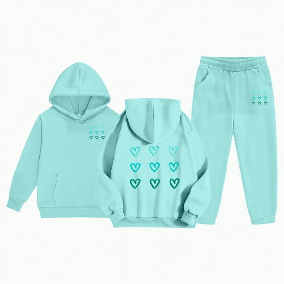 Ccpelsie Sping Winter Girls Sweatshirt and Sweatpants Combo: Cozy Two ...