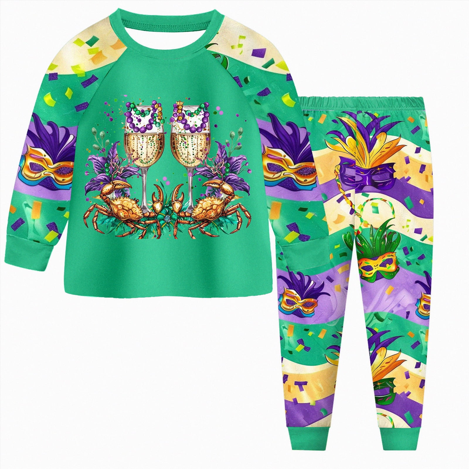 Ccpelsie Super Soft Kids 2 Piece Carnival Set Long Sleeve Crewneck ...