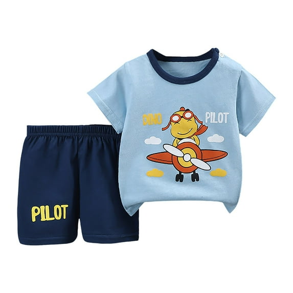 Ccpelsie Toddler Baby 2-Piece Set Easy-Wear Short Sleeve and Shorts for ...