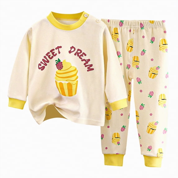 Ccpelsie Toddler Baby 2-Piece Set Girls Baby Loungewear Sets Kids fit ...