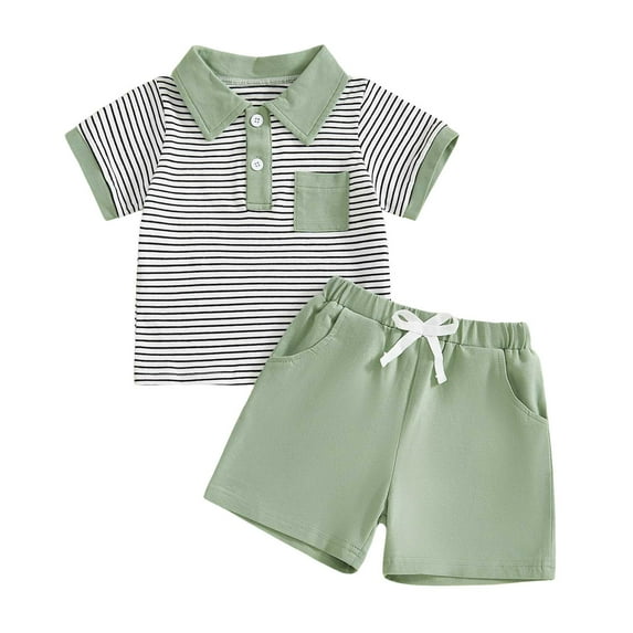 Ccpelsie Toddler Baby Boy Summer Outfit Kids Printed Clothes Casual ...