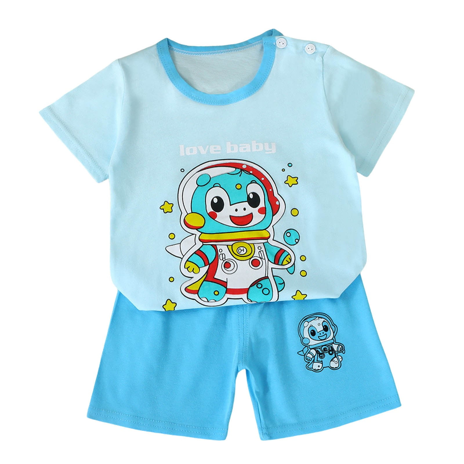 Ccpelsie Toddler Baby Boys 2-Piece Cotton Playsuit Skin-Friendly Fabric ...