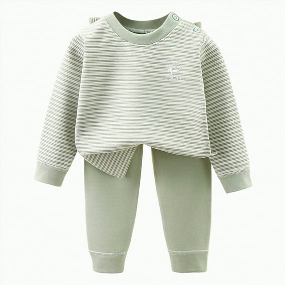 Ccpelsie Toddler Baby Girl Boy 2Pcs Set Little Kids Color Block ...