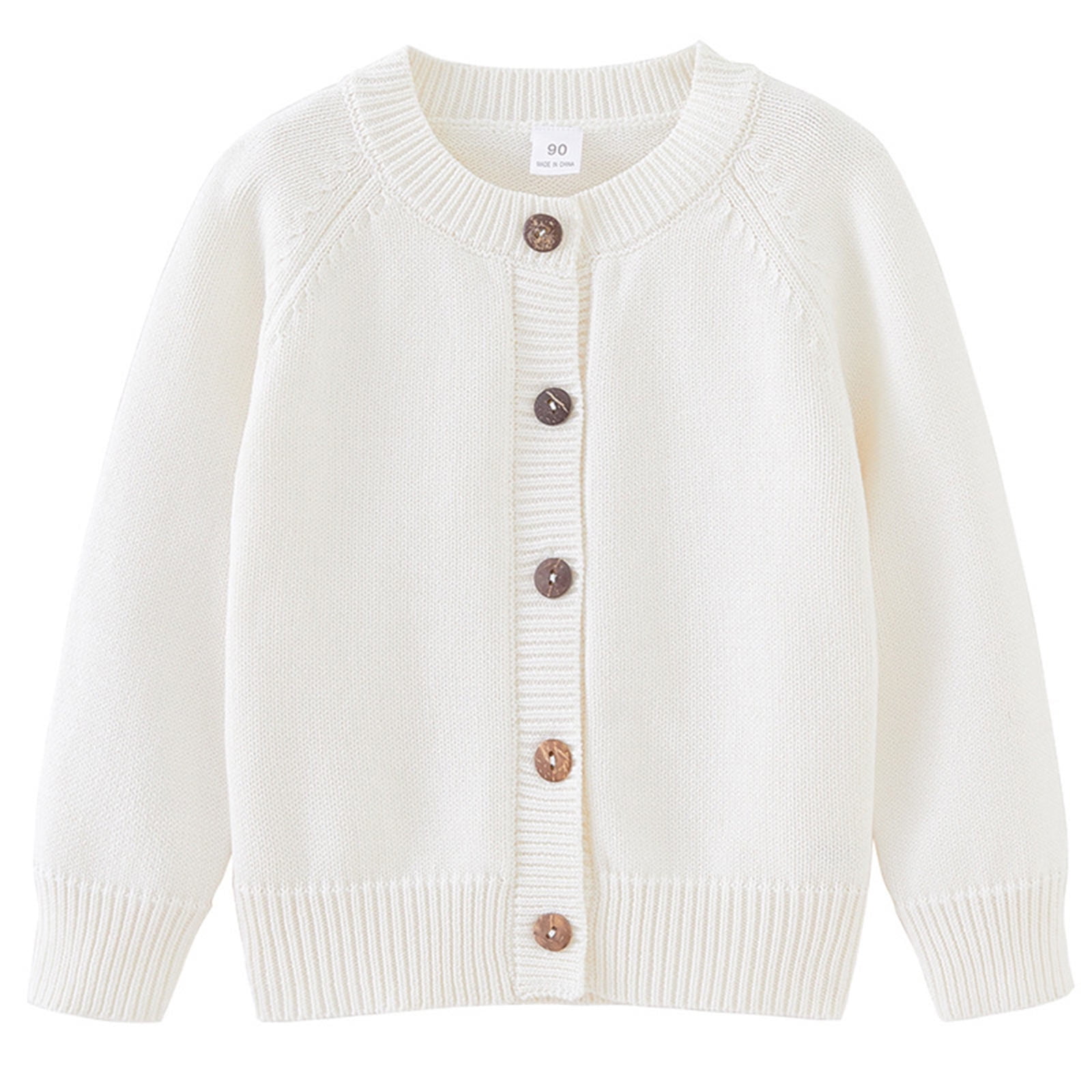 Ccpelsie Toddler Baby Girl Thin Knit Sweater Coat Long Sleeve Button Up ...