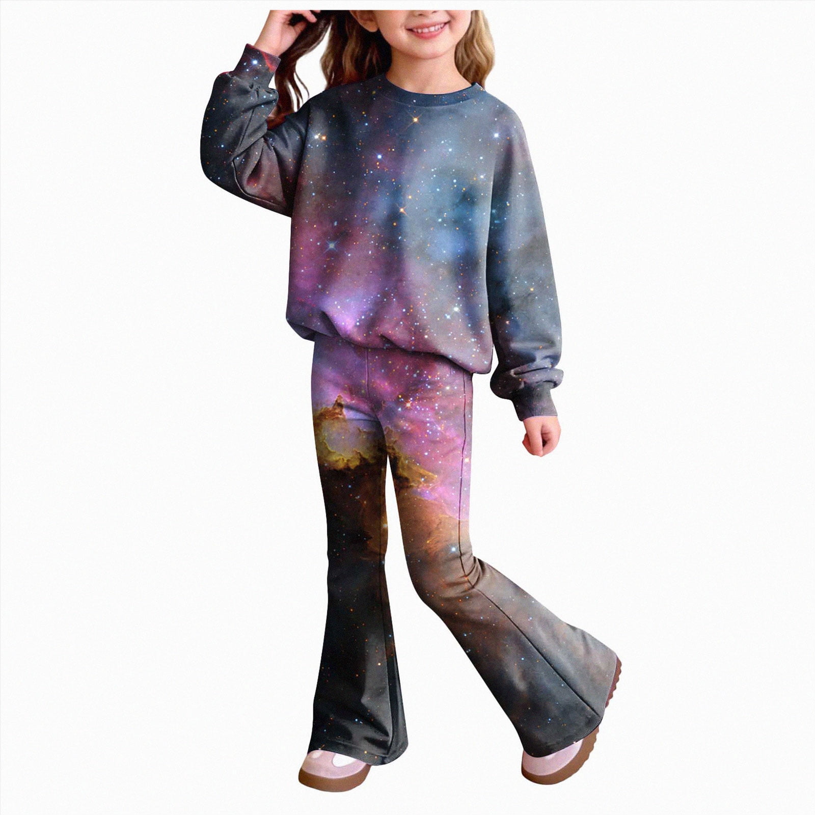 Ccpelsie Toddler Baby Girls Clothes Long Sleeve Shirt Top Flare Pants ...