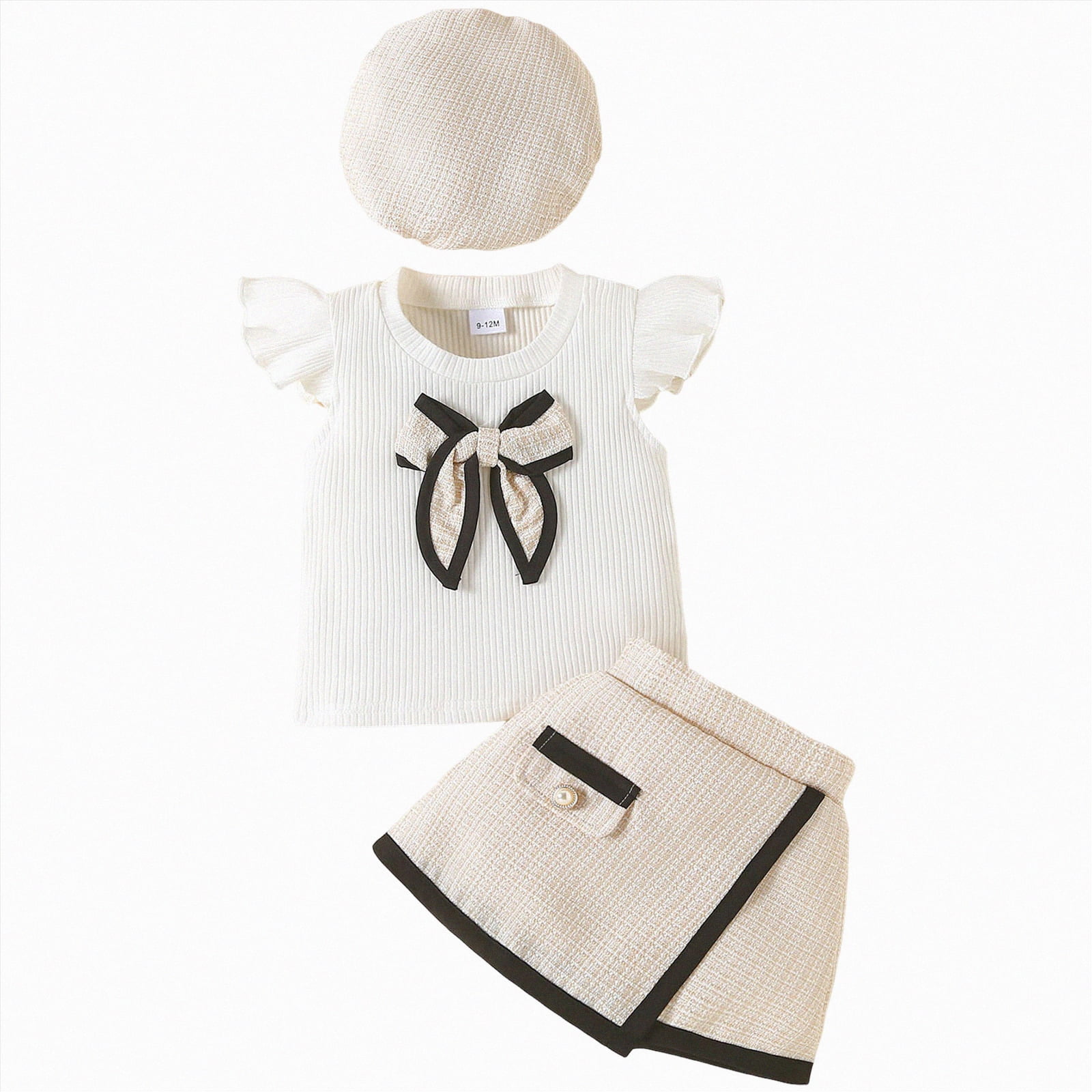 Ccpelsie Toddler Baby Girls Summer Outfits Daisy Ruffle Short Sleeve T ...