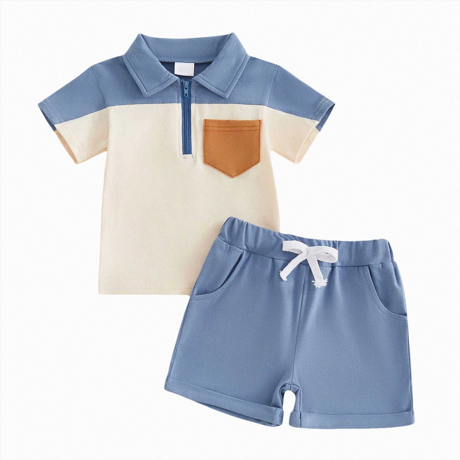 Ccpelsie Toddler Boy Clothes Baby Summer Outfits Short Sleeve Striped ...