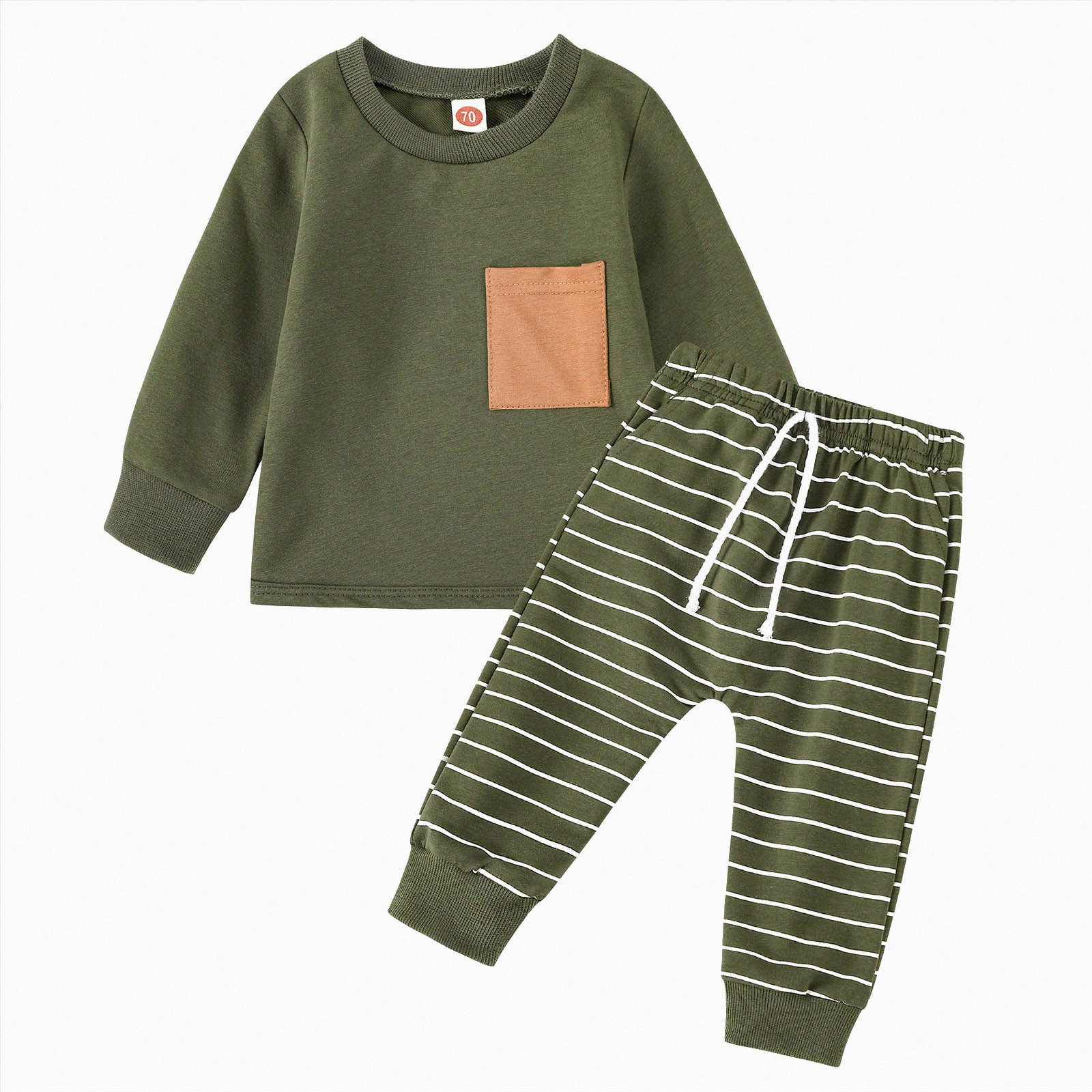 Ccpelsie Toddler Boy Clothes Pocket Shirt and Pants Outfits Set Fall ...