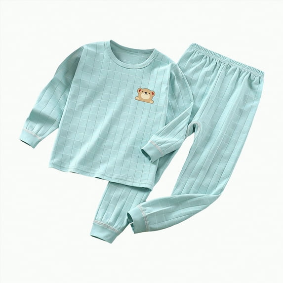 Ccpelsie Toddler Boy Girl Fall Outfits Waffled Contrast Color Long ...