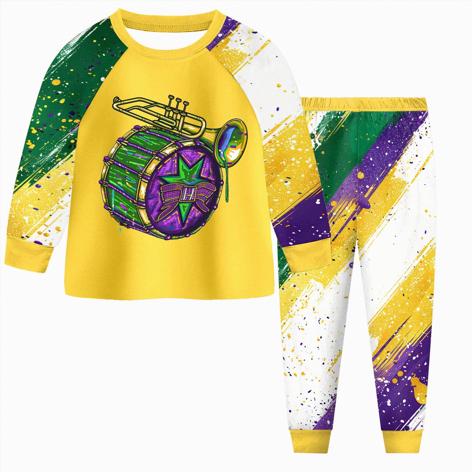 Ccpelsie Toddler Boy Girl Home Suit 2 Piece Carnival Set Long Sleeve ...