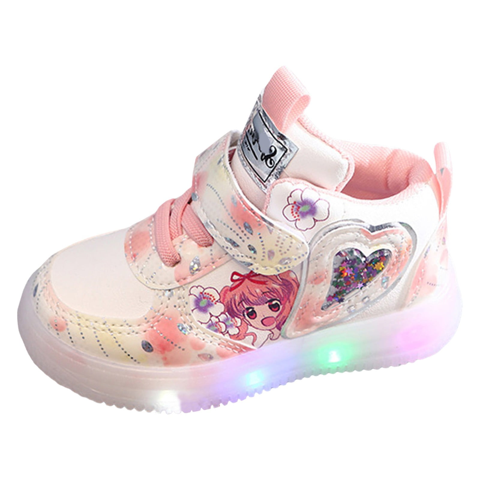 Ccpelsie Toddler Boys Girls Light Up Shoes LED Lightweight Breathable ...