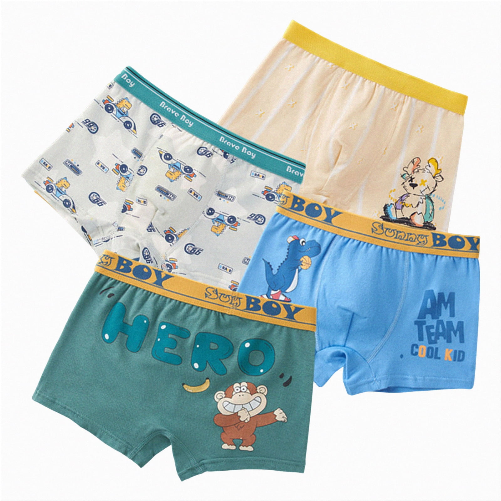 Ccpelsie Toddler Boys Underwear Boxer Briefs Softness and Breathability ...