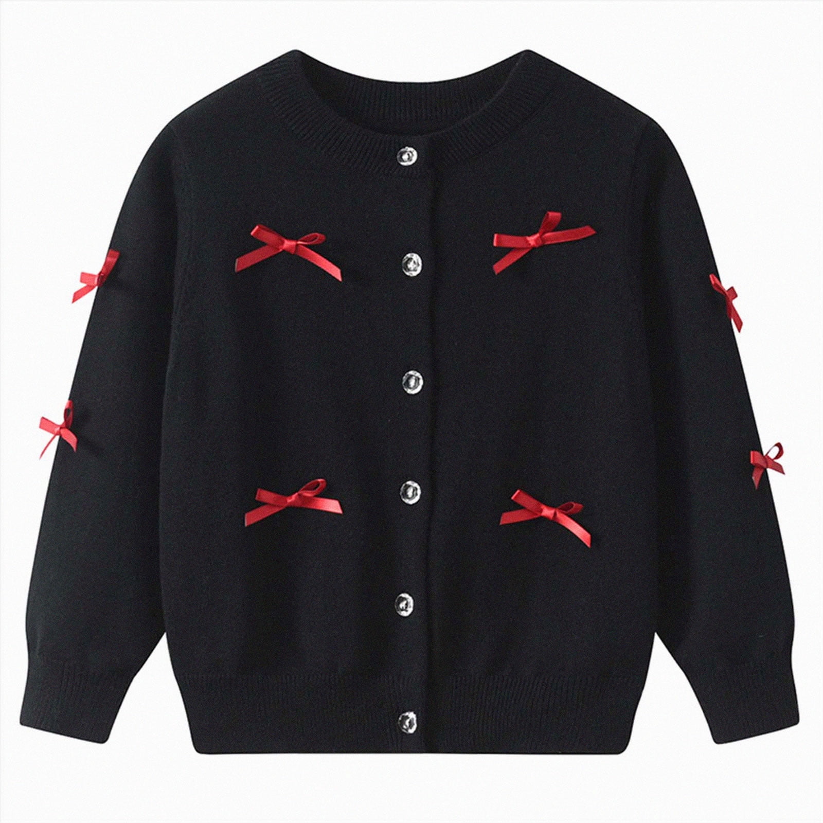 Ccpelsie Toddler Girl Cardigan Sweater Solid Color Button Up Sweaters ...