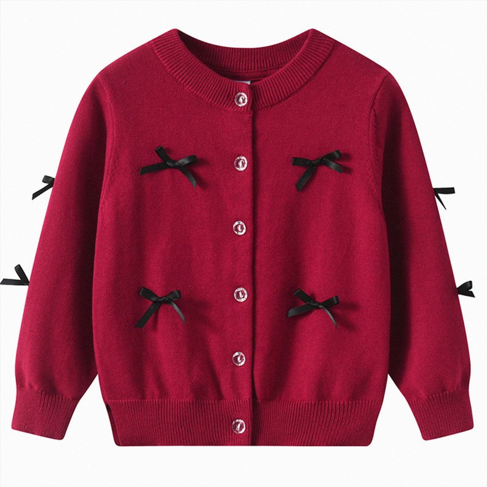 Ccpelsie Toddler Girl Cardigan Sweater Solid Color Button Up Sweaters ...
