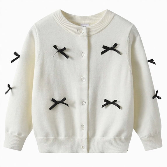 Ccpelsie Toddler Girl Cardigan Sweater Solid Color Button Up Sweaters ...
