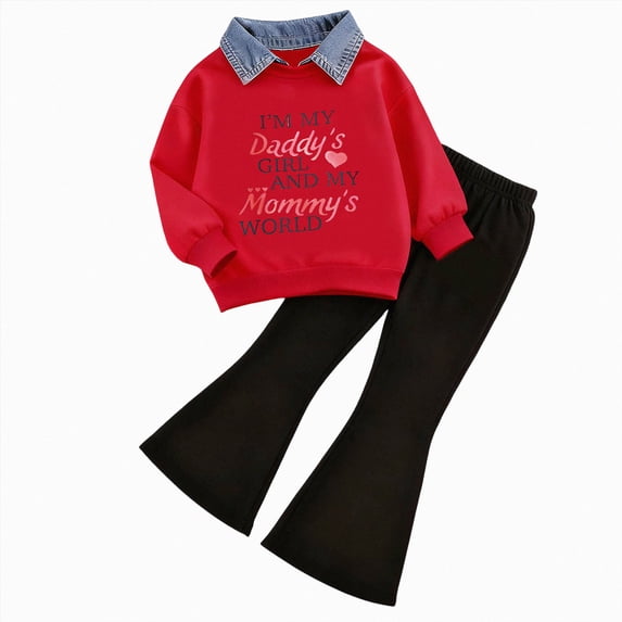 Ccpelsie Toddler Girl Clothes 2T 3T Fall Winter Outfits Floral Shirt ...
