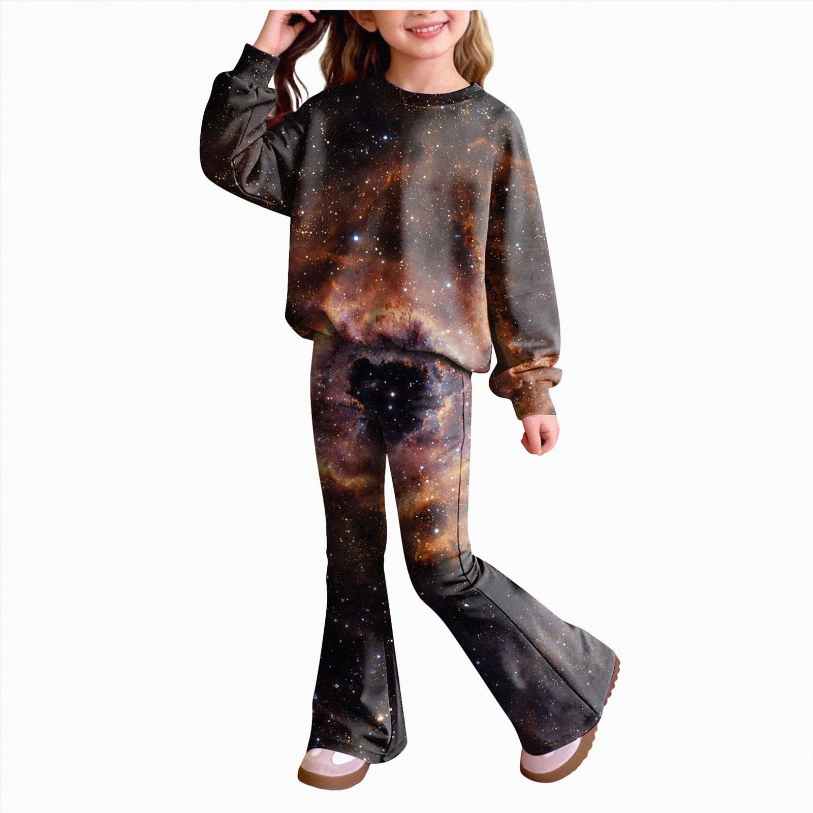 Ccpelsie Toddler Girl Clothes Long Sleeve Crewneck Sweatshirt with Bell ...