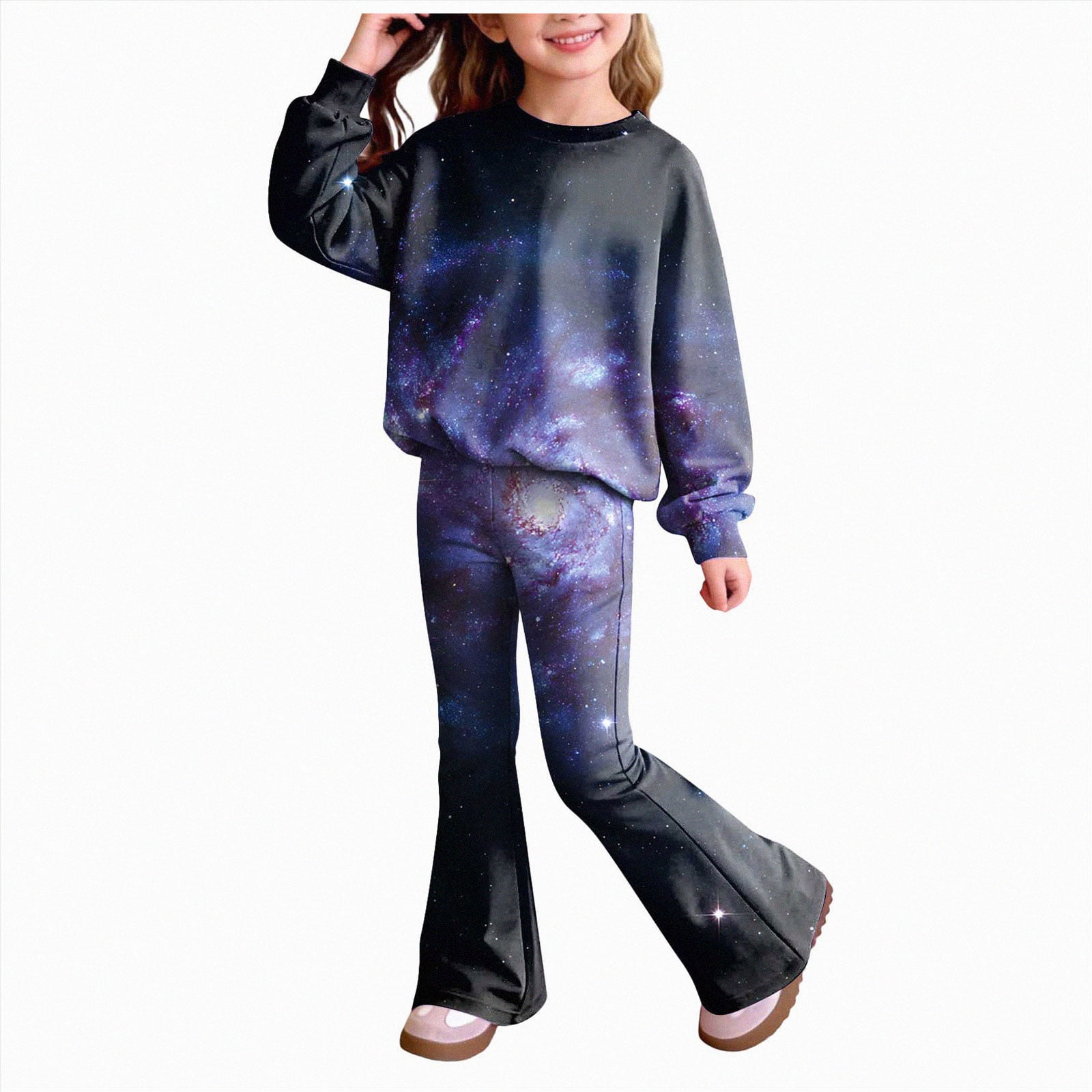 Ccpelsie Toddler Girl Clothes Long Sleeve Crewneck Sweatshirt with Bell ...