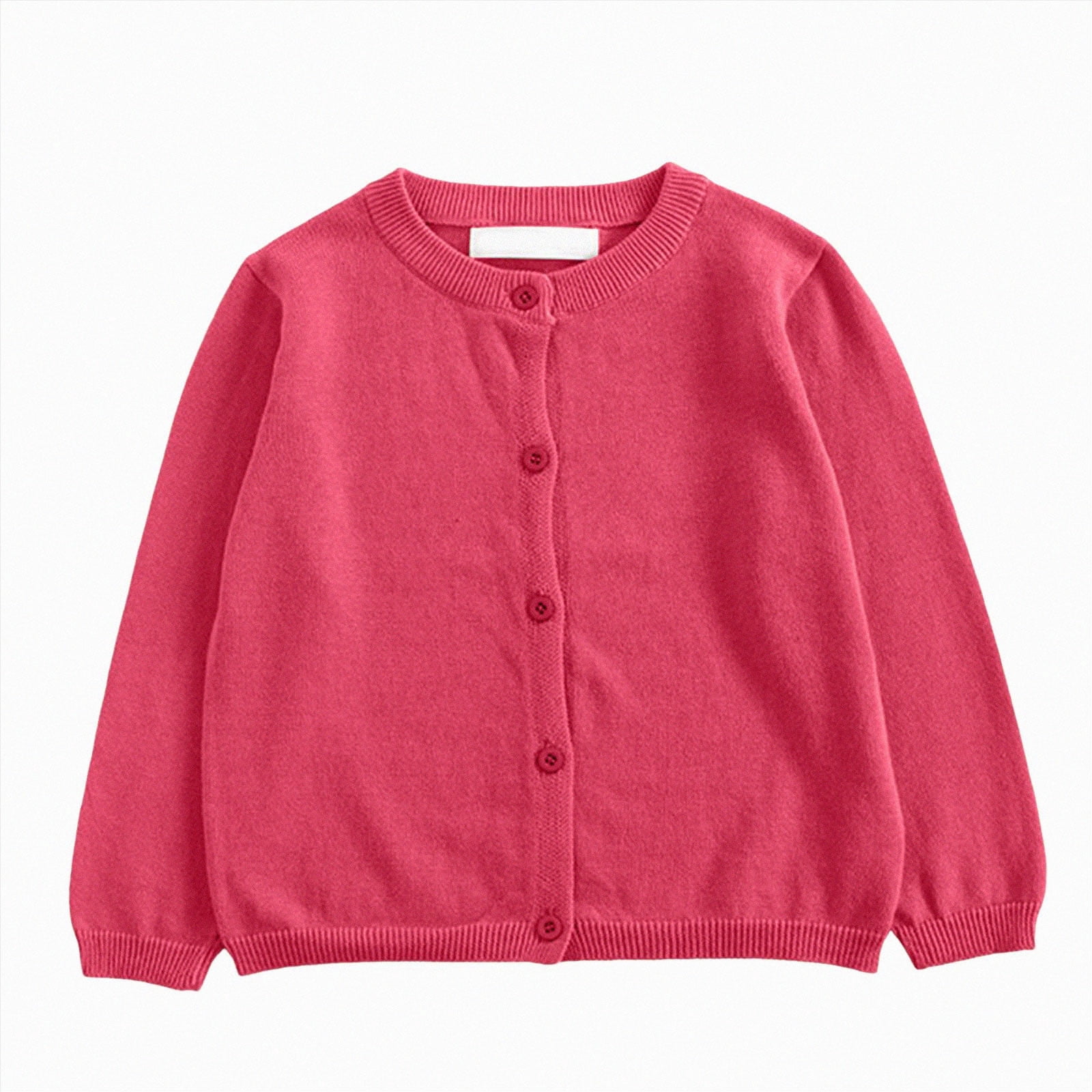 Ccpelsie Toddler Girl Sweater Solid Cardigans Kids Long Sleeve Coat ...