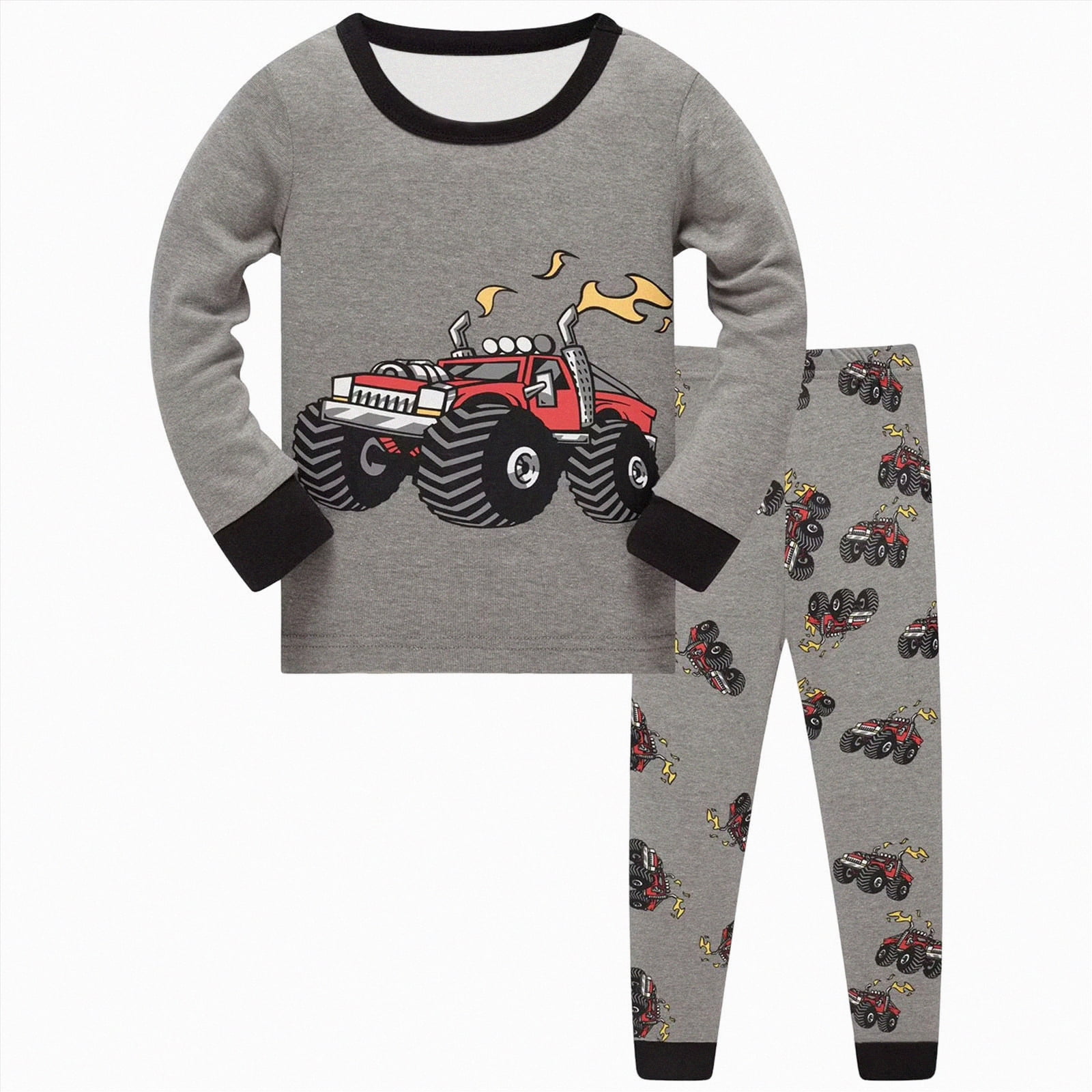 Ccpelsie Toddler Girls and Boys Clothes Cute Cartoon Print Round ...