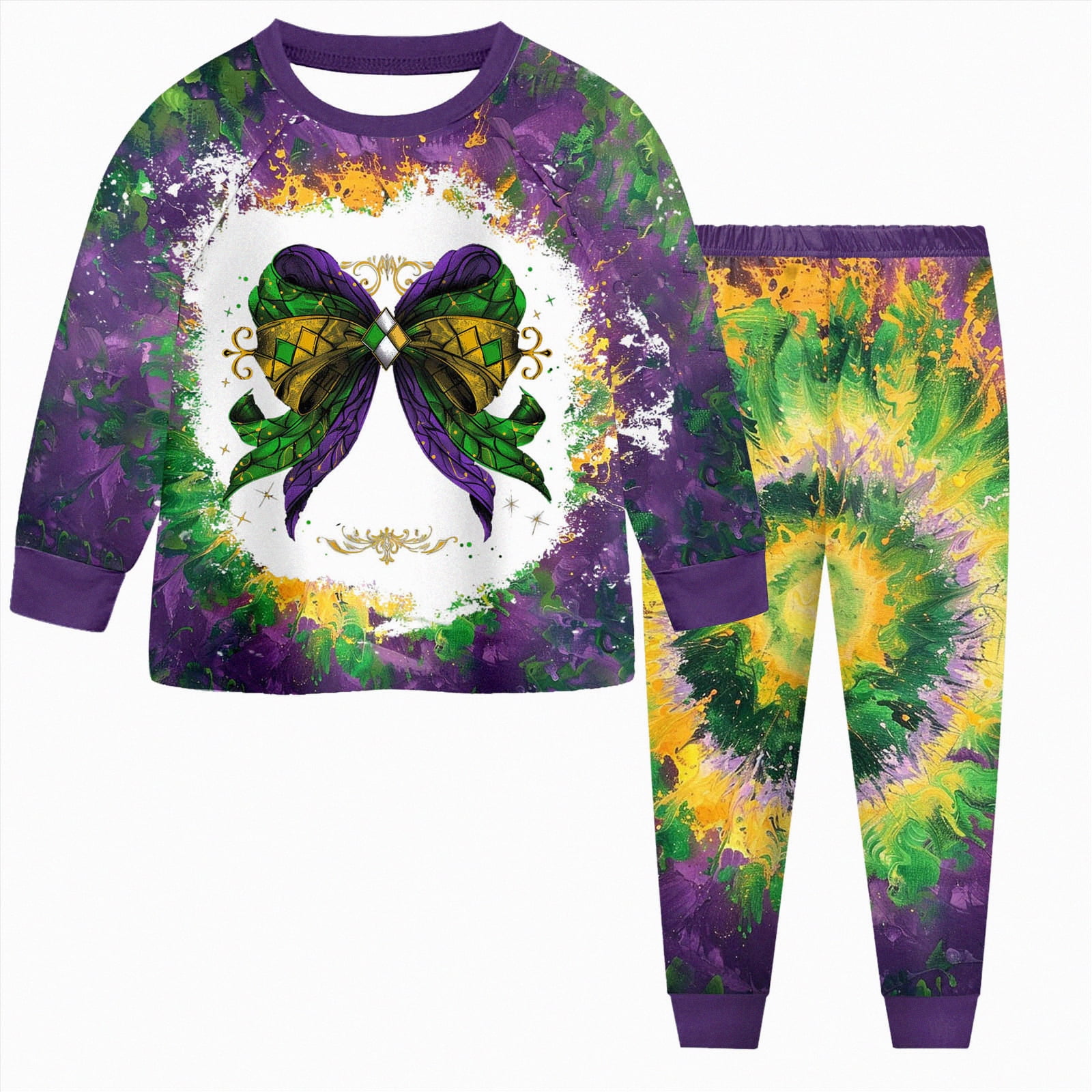 Ccpelsie Toddler Graphic Print Carnival Set Boys Girls 2PCs Long Sleeve ...