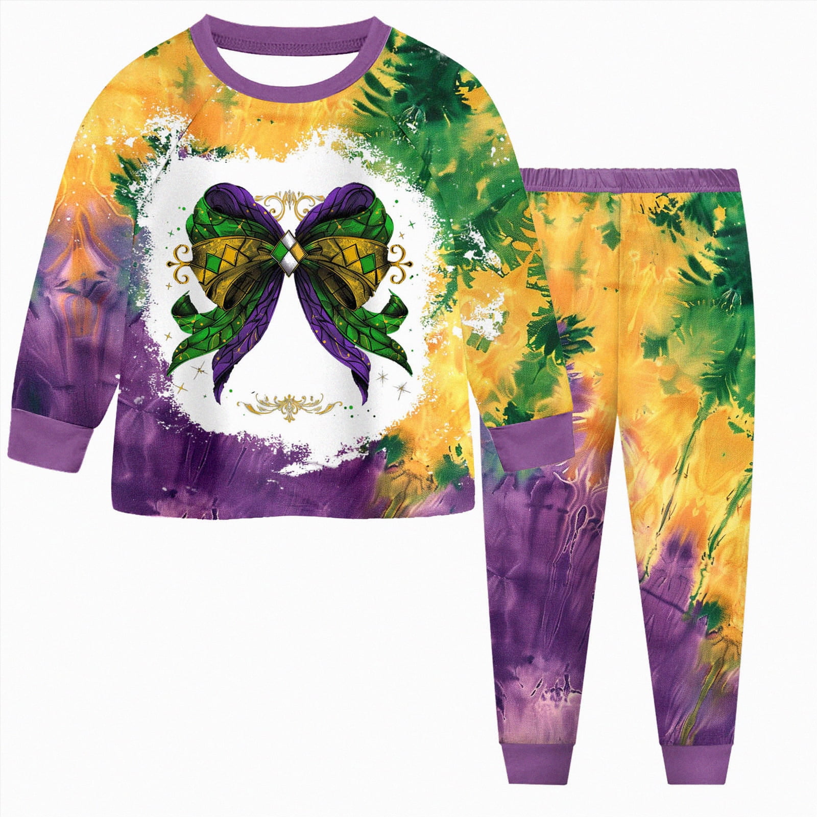Ccpelsie Toddler Graphic Print Carnival Set Boys Girls 2PCs Long Sleeve ...
