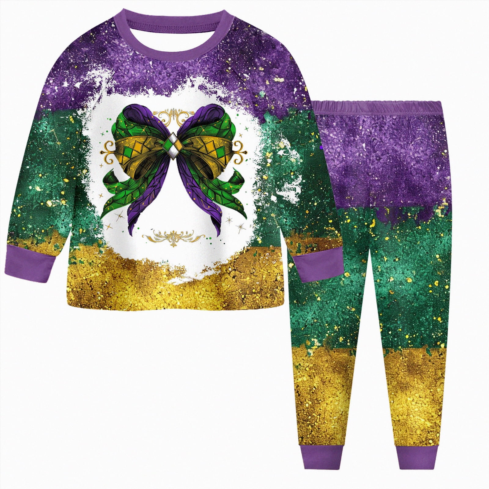 Ccpelsie Toddler Graphic Print Carnival Set Boys Girls 2PCs Long Sleeve ...