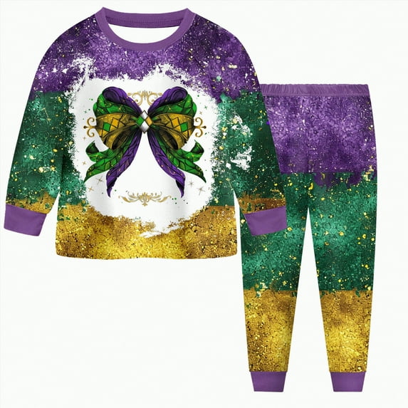 Ccpelsie Toddler Graphic Print Carnival Set Boys Girls 2PCs Long Sleeve ...