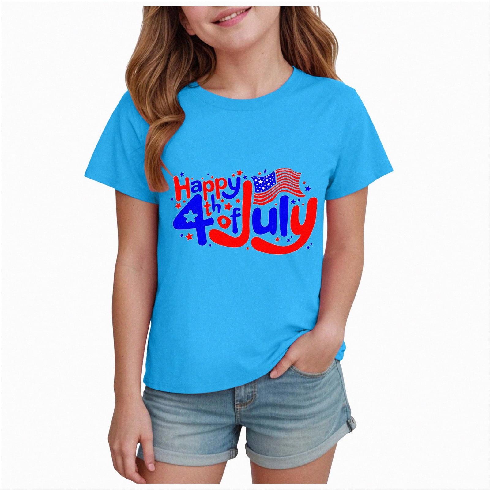Ccpelsie Toddler Kids Graphic Tees for Girls Boys Summer Tops ...