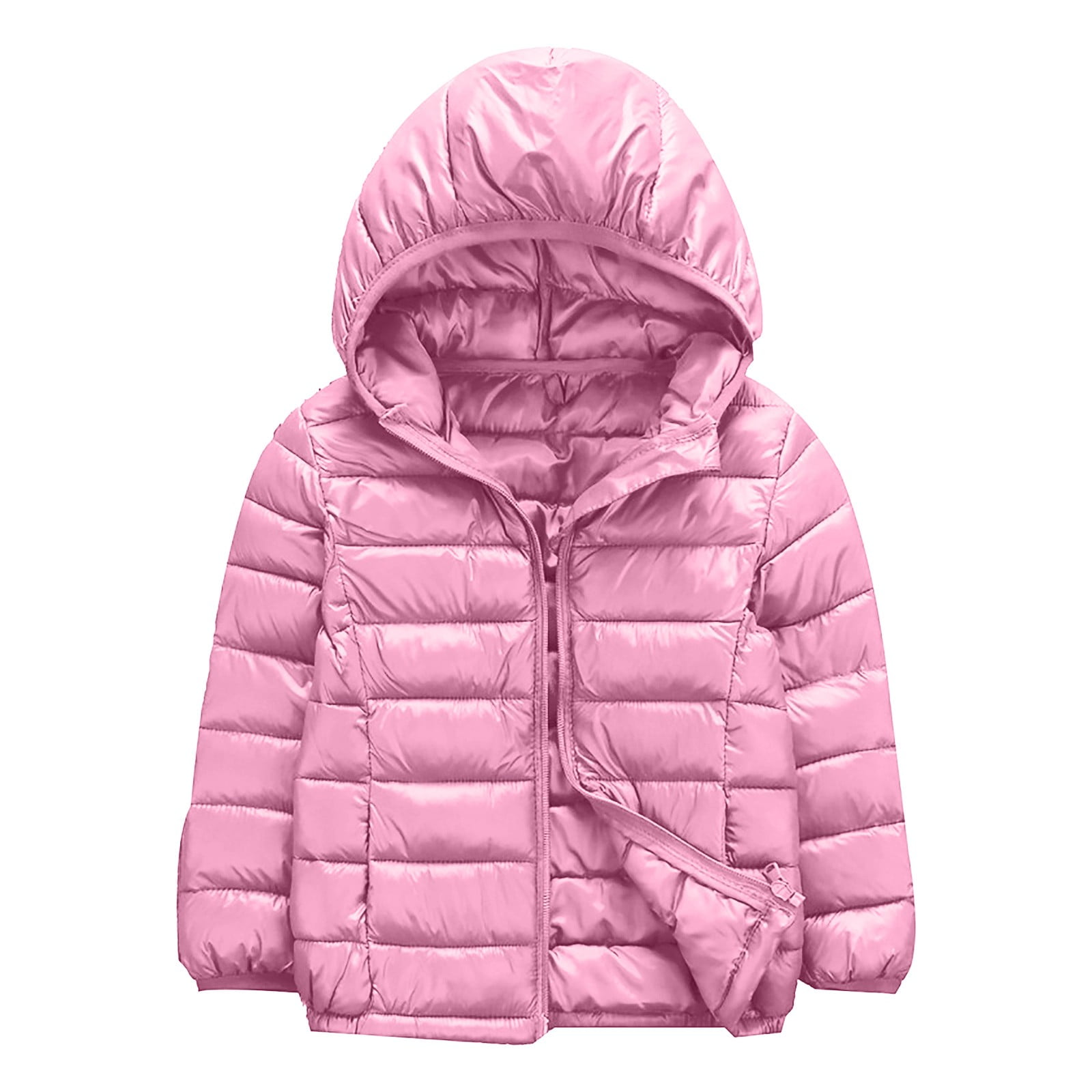 Ccpelsie Toddler Little Boy Girl Winter Thicken Puffer Hooded Jacket Down Coat(Z8-Light Pink,3-4 ...