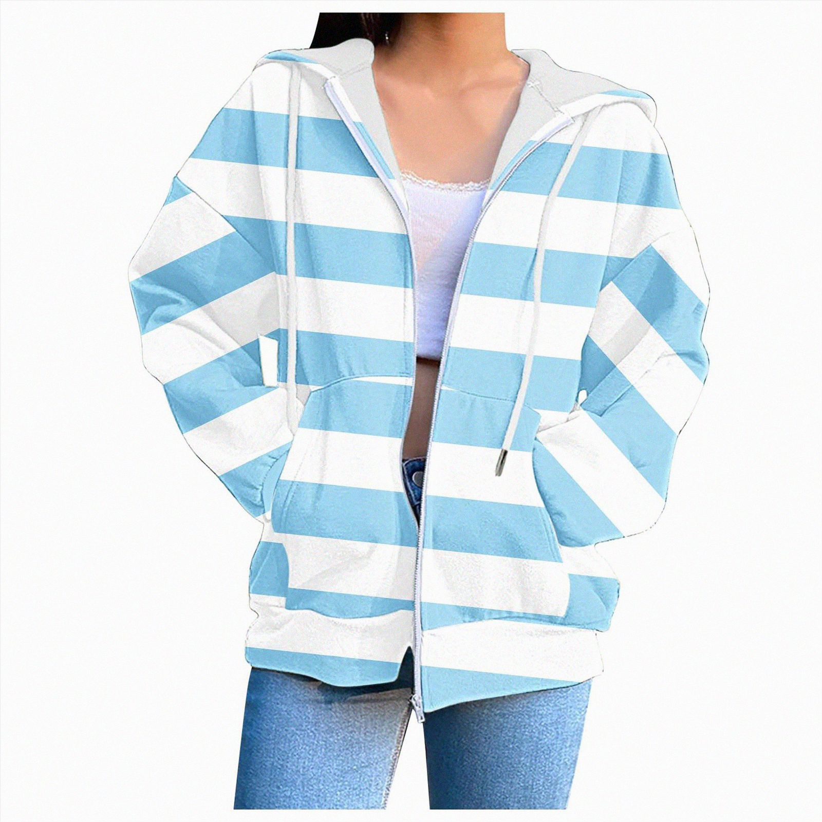 Ccpelsie Women's Fleece Lined Zip Up Hoodie Jacket Cozy Warm Sweatshirt ...