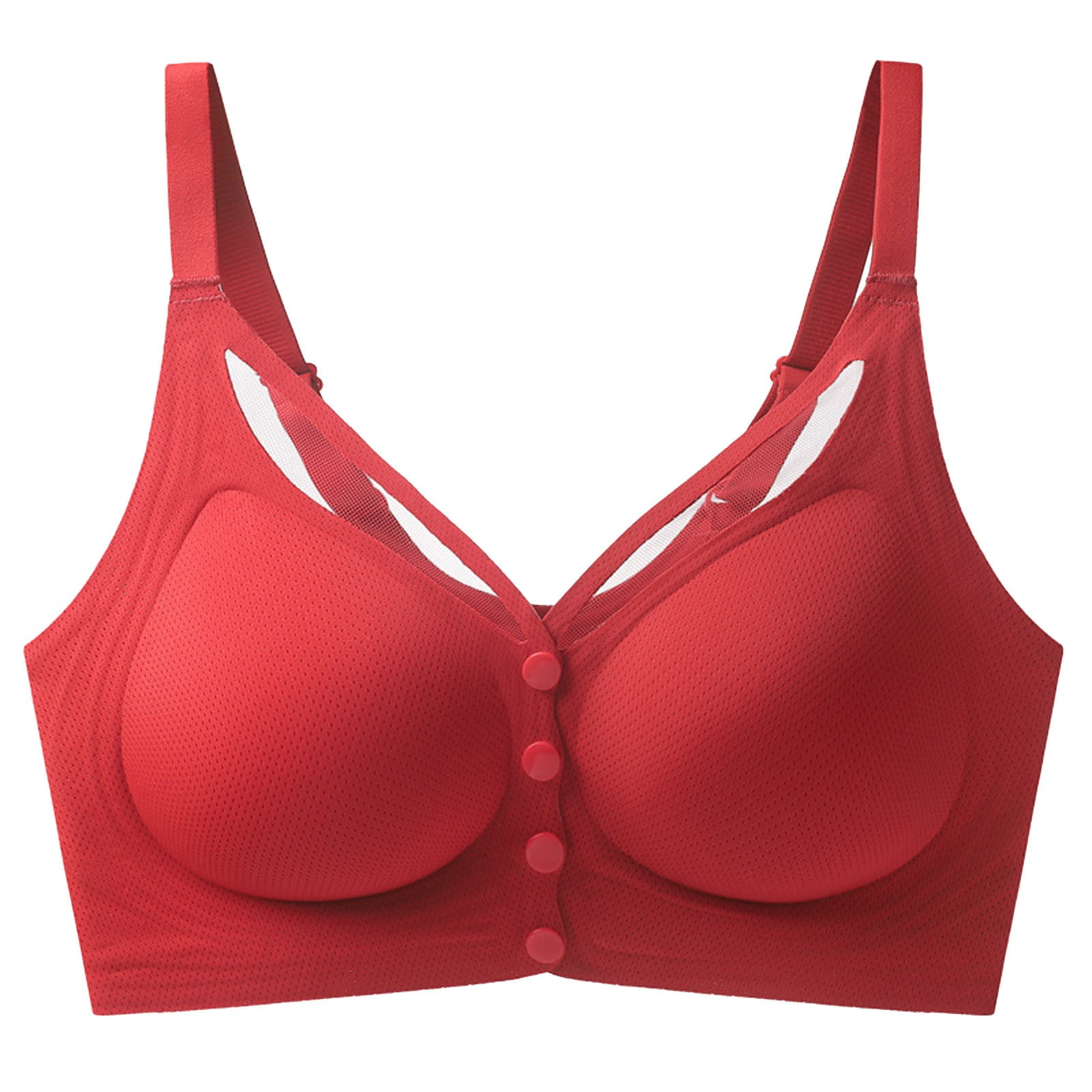 Ccpelsie Women's Front Closure Lace Underwire Sheer Bras Plus Size Full ...