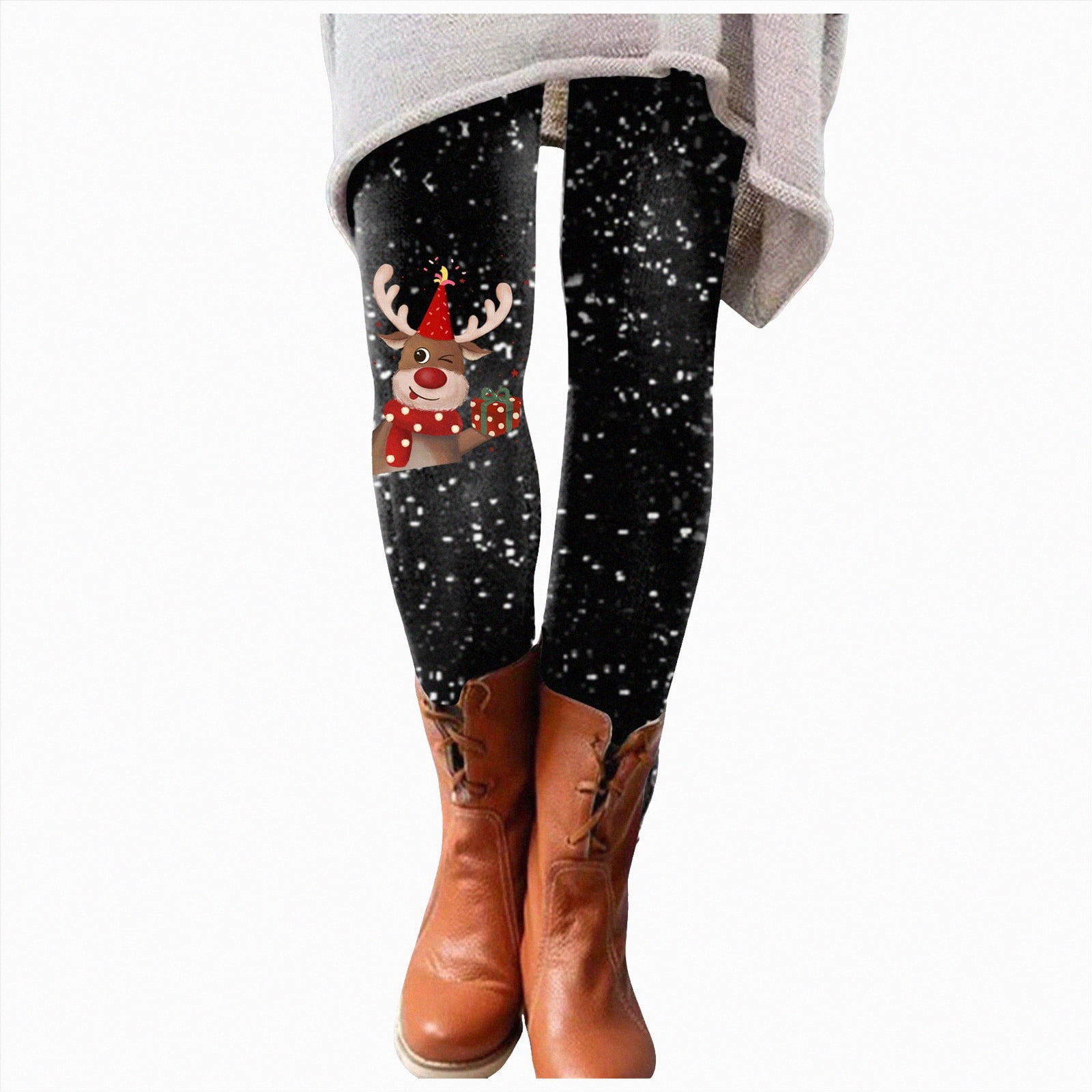 Ccpelsie Women's High Waist Christmas Leggings Funny Christmas Cute ...