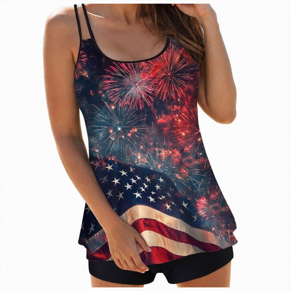 Ccpelsie Women's Ruffle Cut Out Tankini Swimsuit High Cut Cheeky Two ...