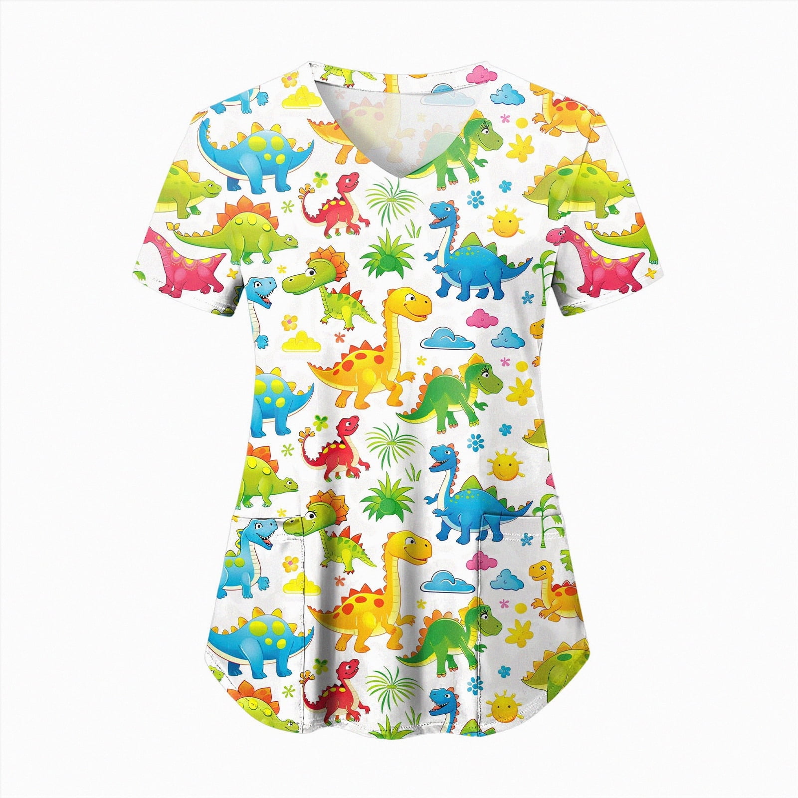 Ccpelsie Women's Spring Summer Chic Button-Front Short Sleeve Blouse ...