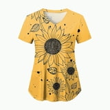 Ccpelsie Women's Spring Summer Relaxed Fit Everyday Short Sleeve Blouse ...