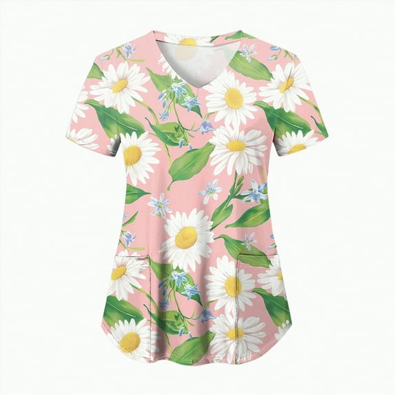 Ccpelsie Women's Spring Summer Relaxed Fit Everyday Short Sleeve Blouse ...